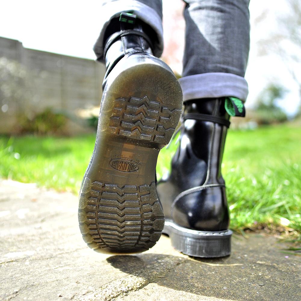 Solovair - "astronaut" Black Leather Boot (11 Eyelet)