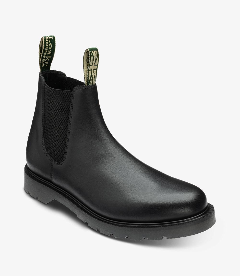 LOAKE - "McCauley" BLACK LEATHER PREMIUM CHELSEA BOOT