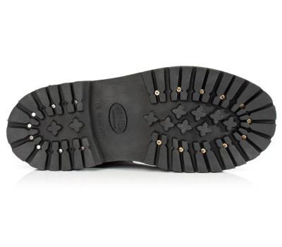 Grinders - Attitude (black Waxy Leather)(10 Eyelet)