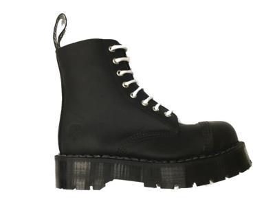 GRINDERS - BARON X GREASY BLACK LEATHER BOOT WITH DOUBLE SOLE UNIT (8 ...