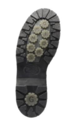 Grinders - Bulldog X Black Smooth Leather Boot (10 Eyelet)