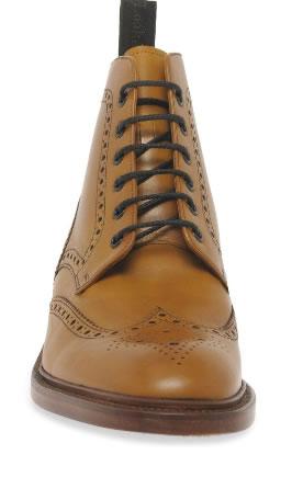 LOAKE - BURFORD LEATHER SOLE BROGUE BOOT (TAN)