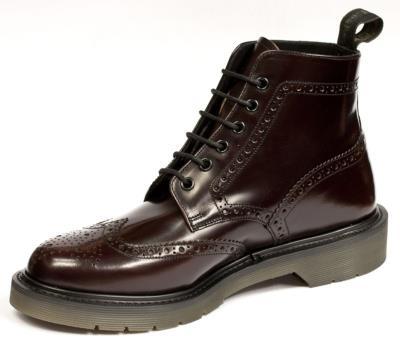 LOAKE - OXBLOOD SMOOTH LEATHER BROGUE BOOT (860)