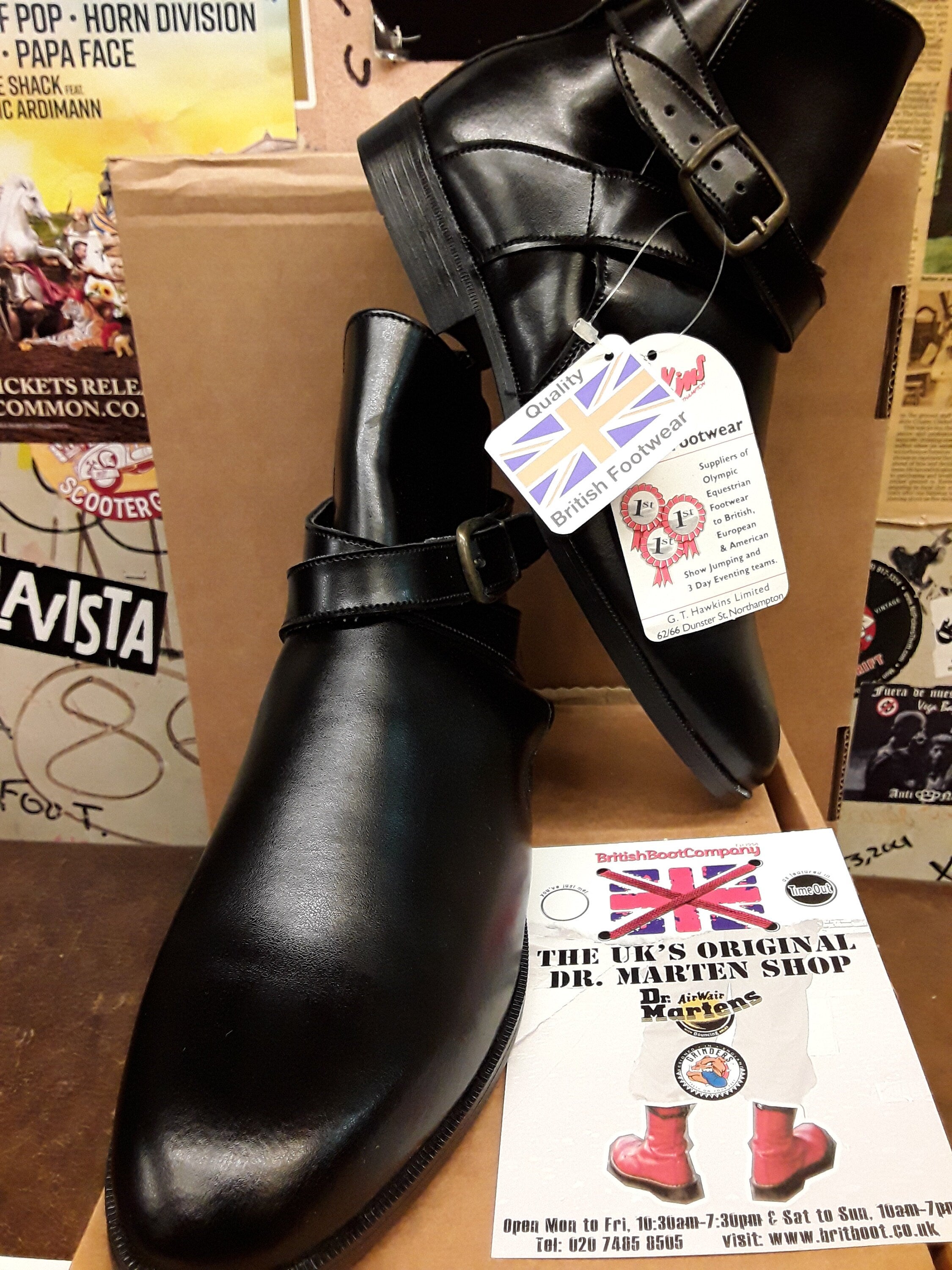 Hawkins Vintage, Size UK 5-6, Made in England, Black Leather Chelsea ...