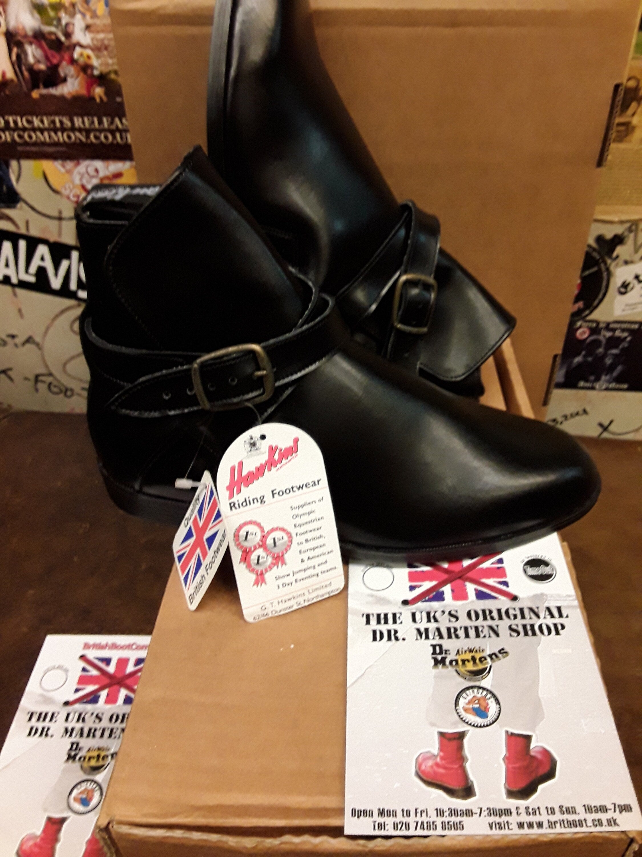 Hawkins Vintage, Size UK 5-6, Made in England, Black Leather Chelsea ...