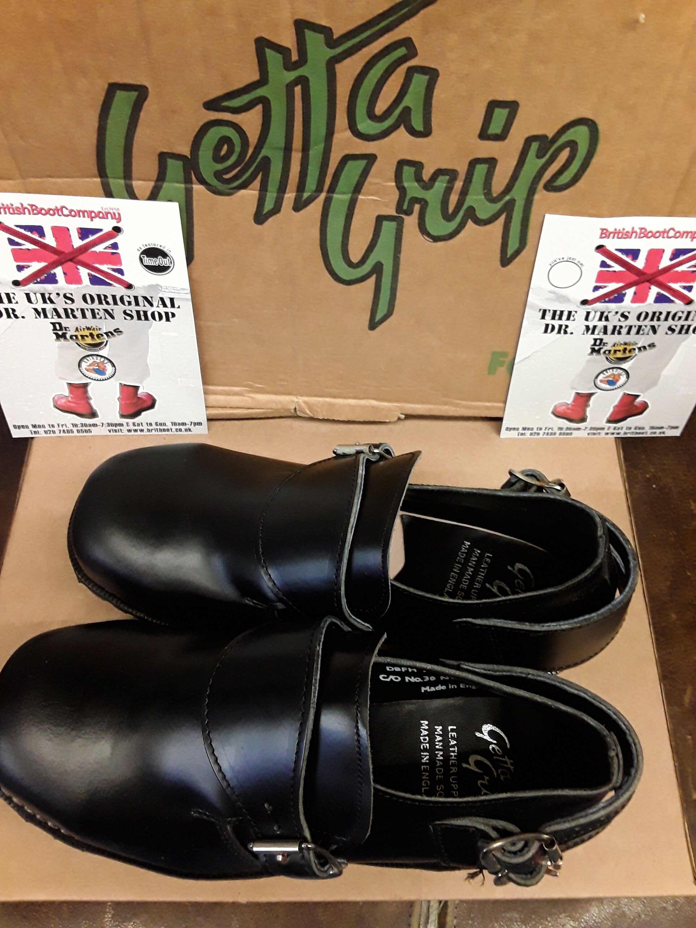 Dr Marten Getta Grip // Made in England / Black Buckle Engineer Shoes
