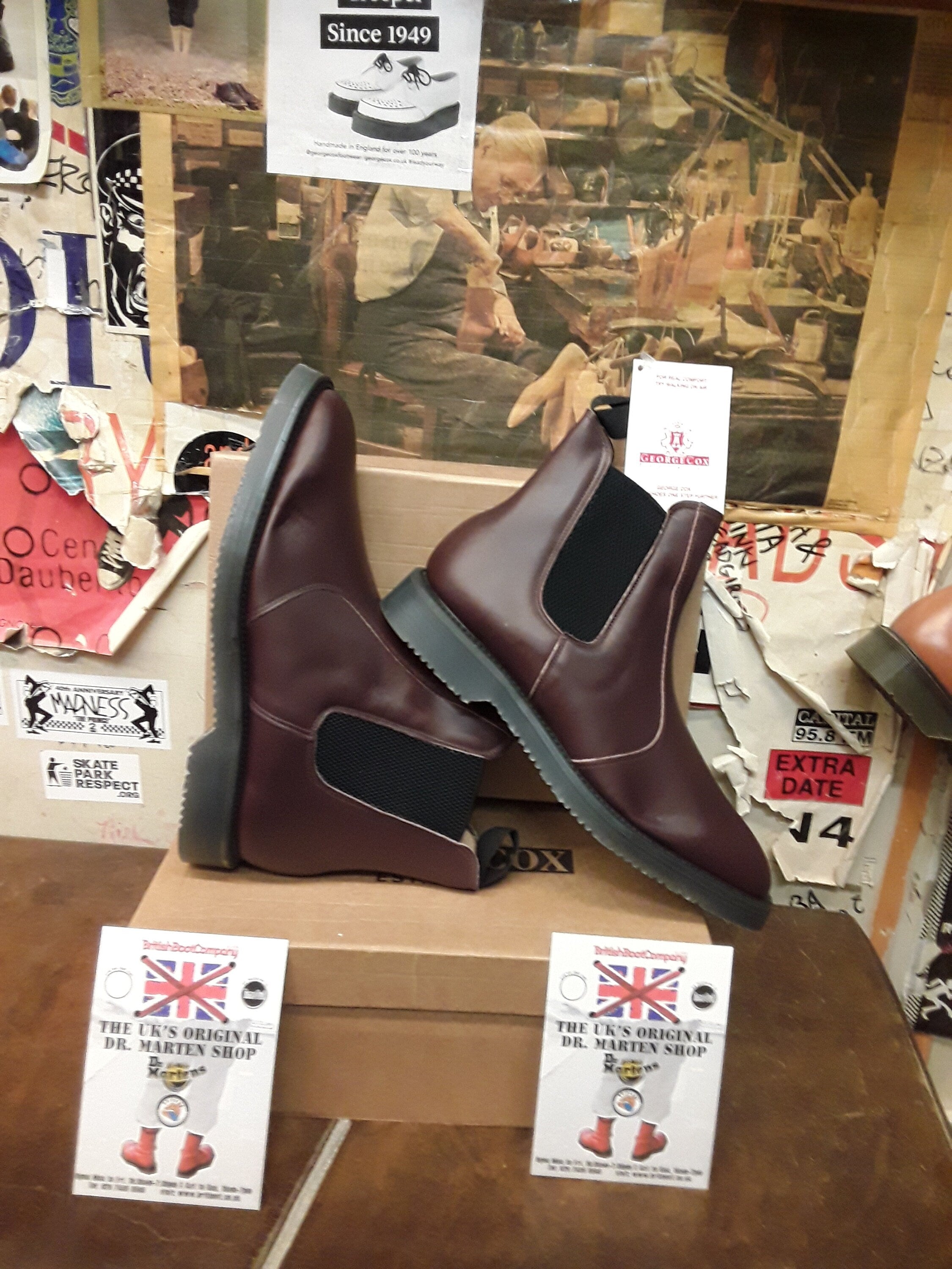 George Cox Dodford, Made in England, Burgundy Full Grain, Chelsea Boots ...