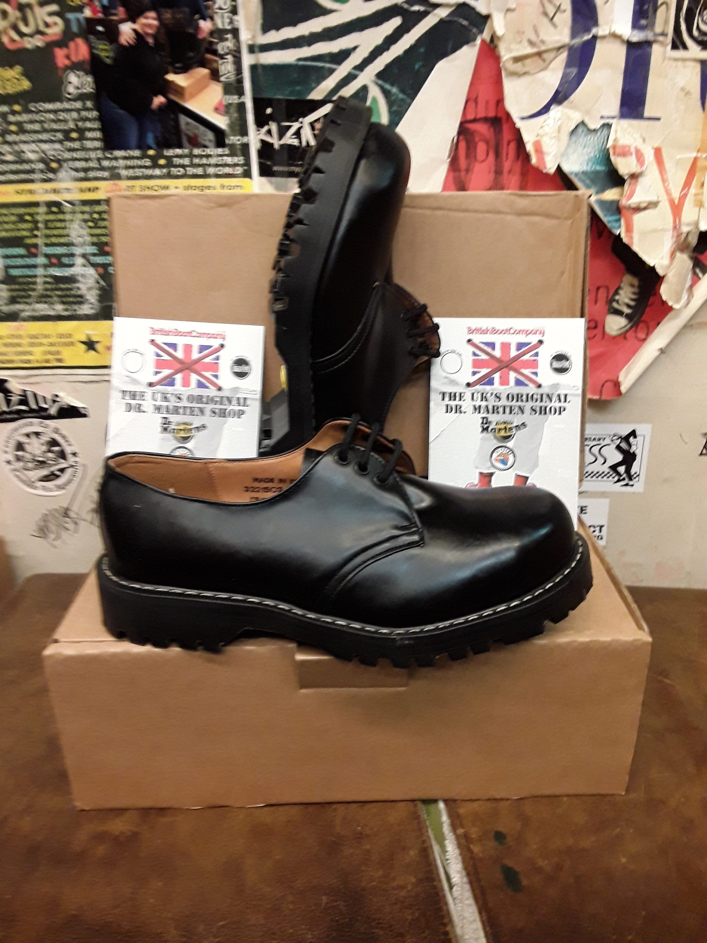 Treadair Steel Shoes, Vintage 90's, Made in England, Mens Leather Shoes ...