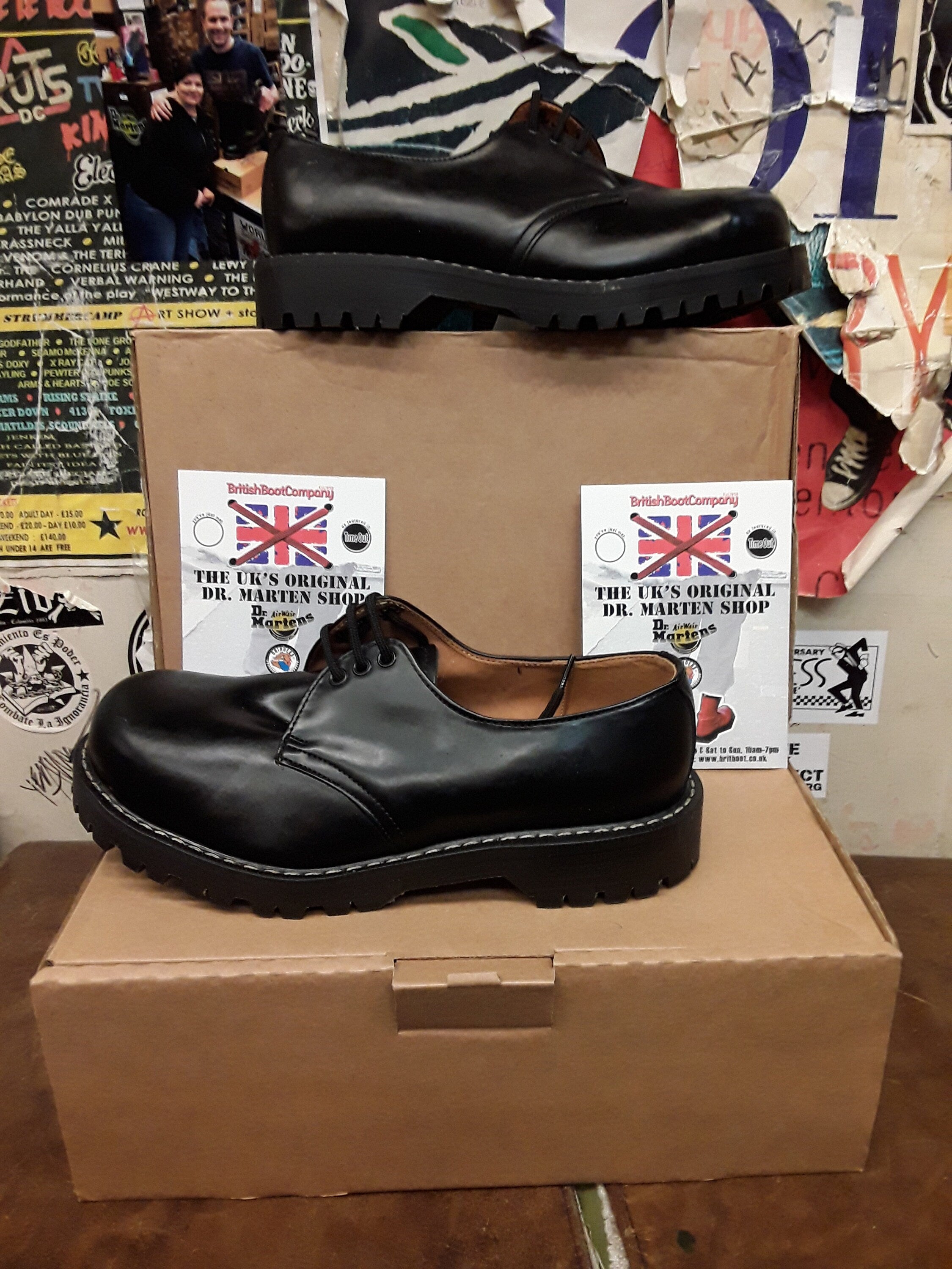 Treadair Steel Shoes, Vintage 90's, Made in England, Mens Leather Shoes ...