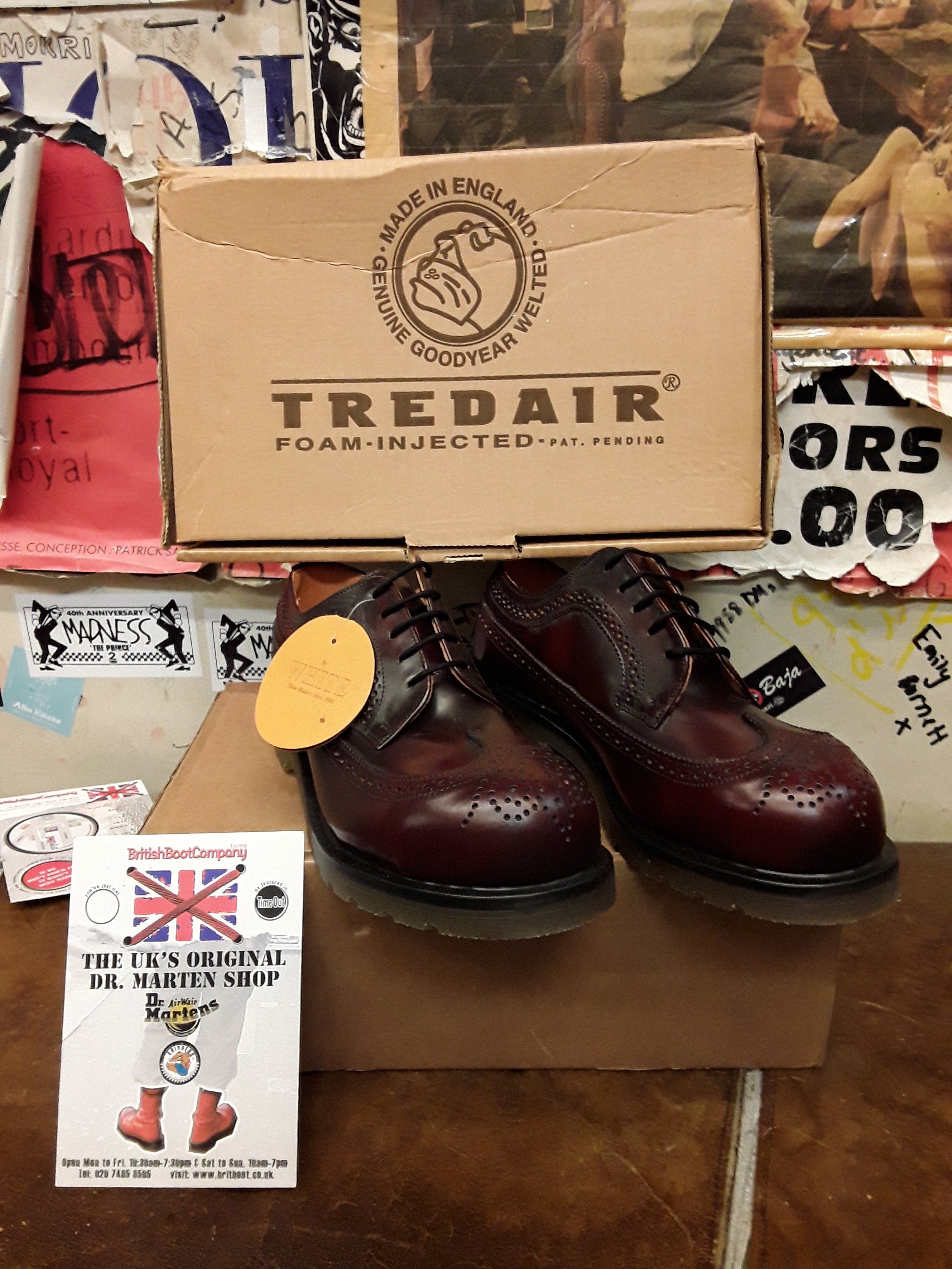 Tredair 1982 Made in England Burgundy BROGUE