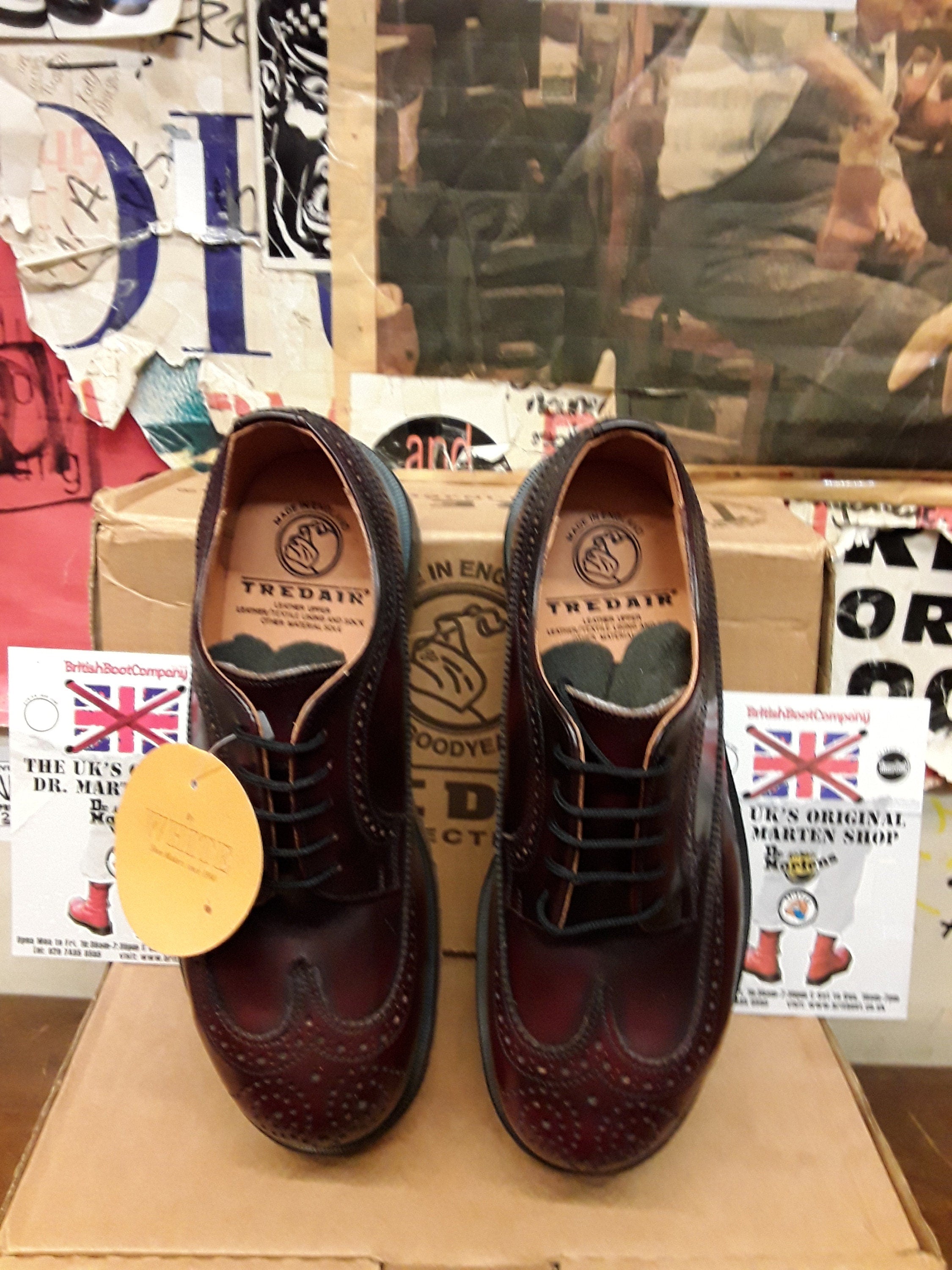 Tredair 1982 Made in England Burgundy BROGUE