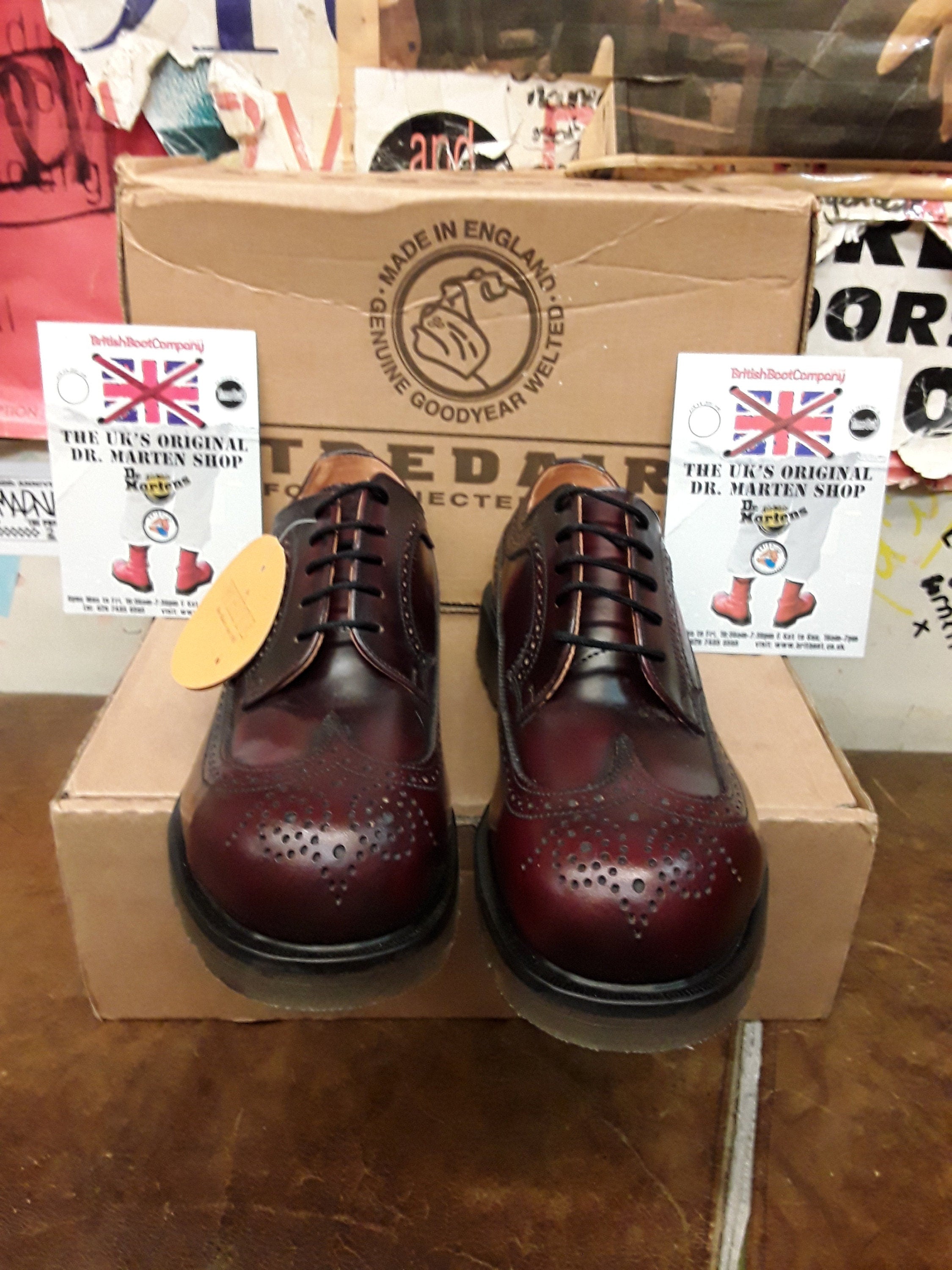 Tredair 1982 Made in England Burgundy BROGUE
