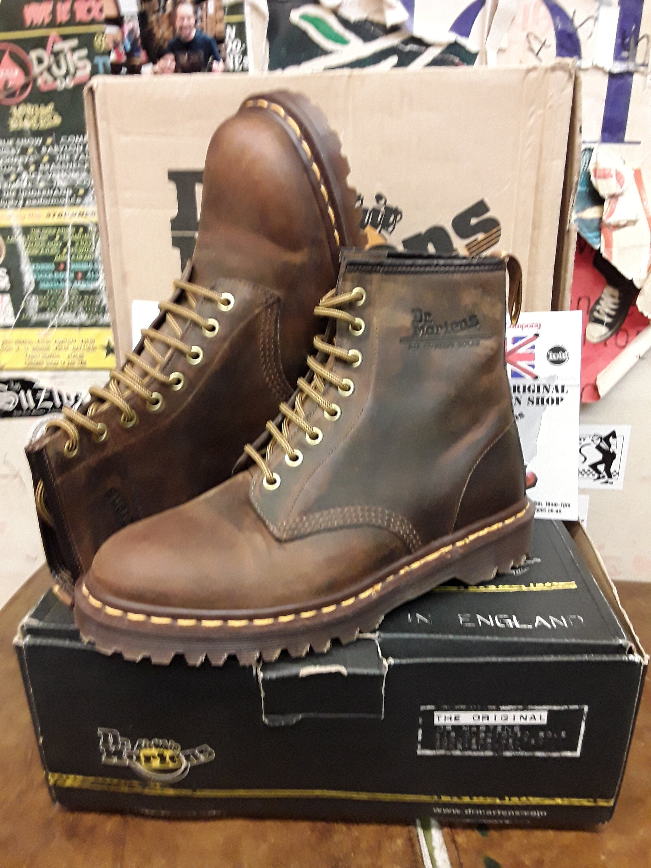 Dr Martens Vintage Aztec Crazy Horse 1460z Original 8 Hole Boots, Made ...