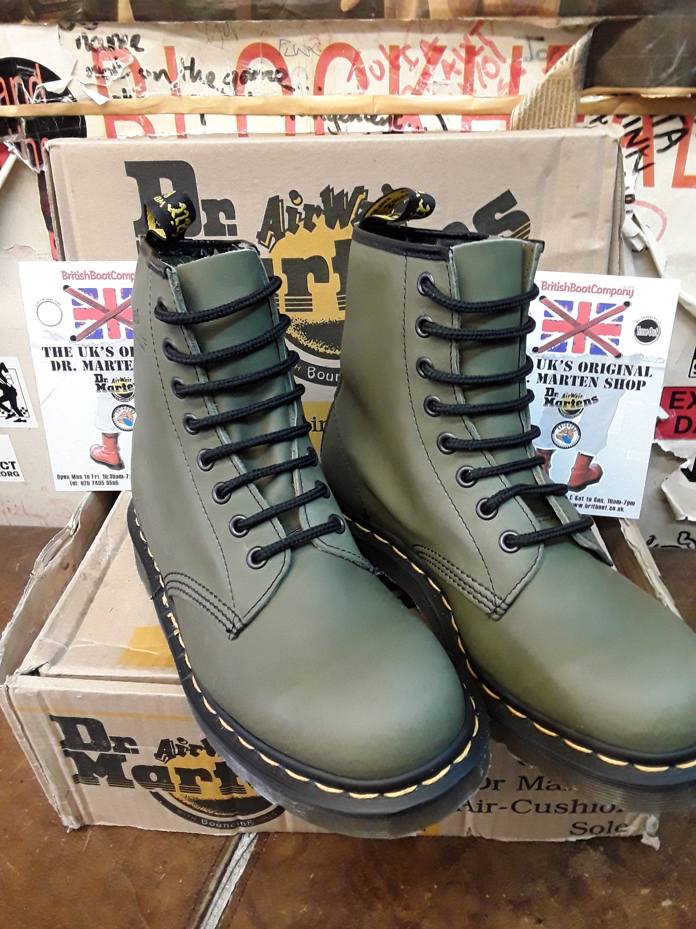 Dr Martens 1460 Made in England Green Veccio