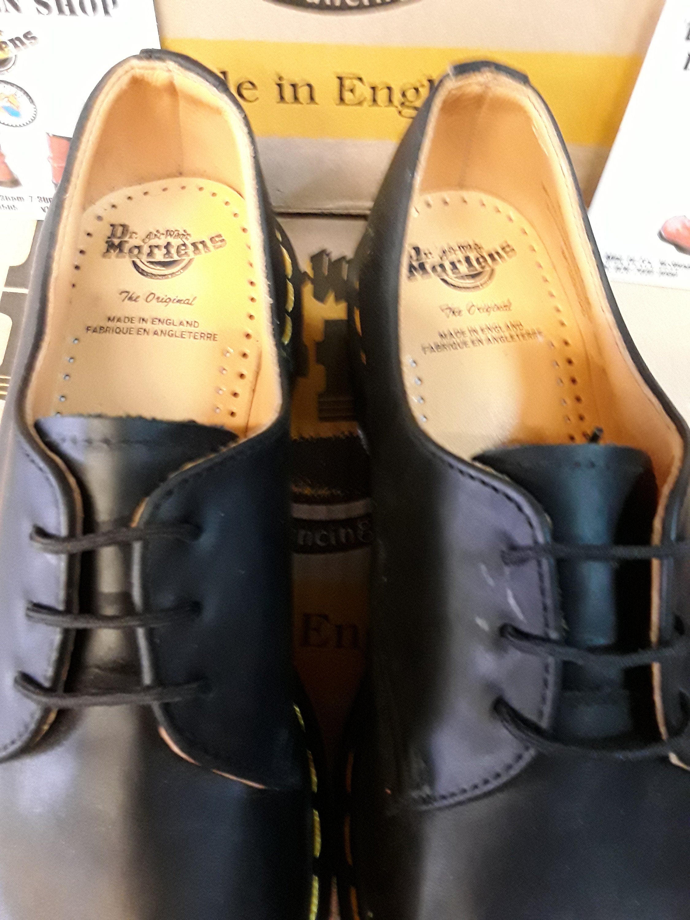 Dr Martens 1461z Ben Black Greasy Made in England Size 7