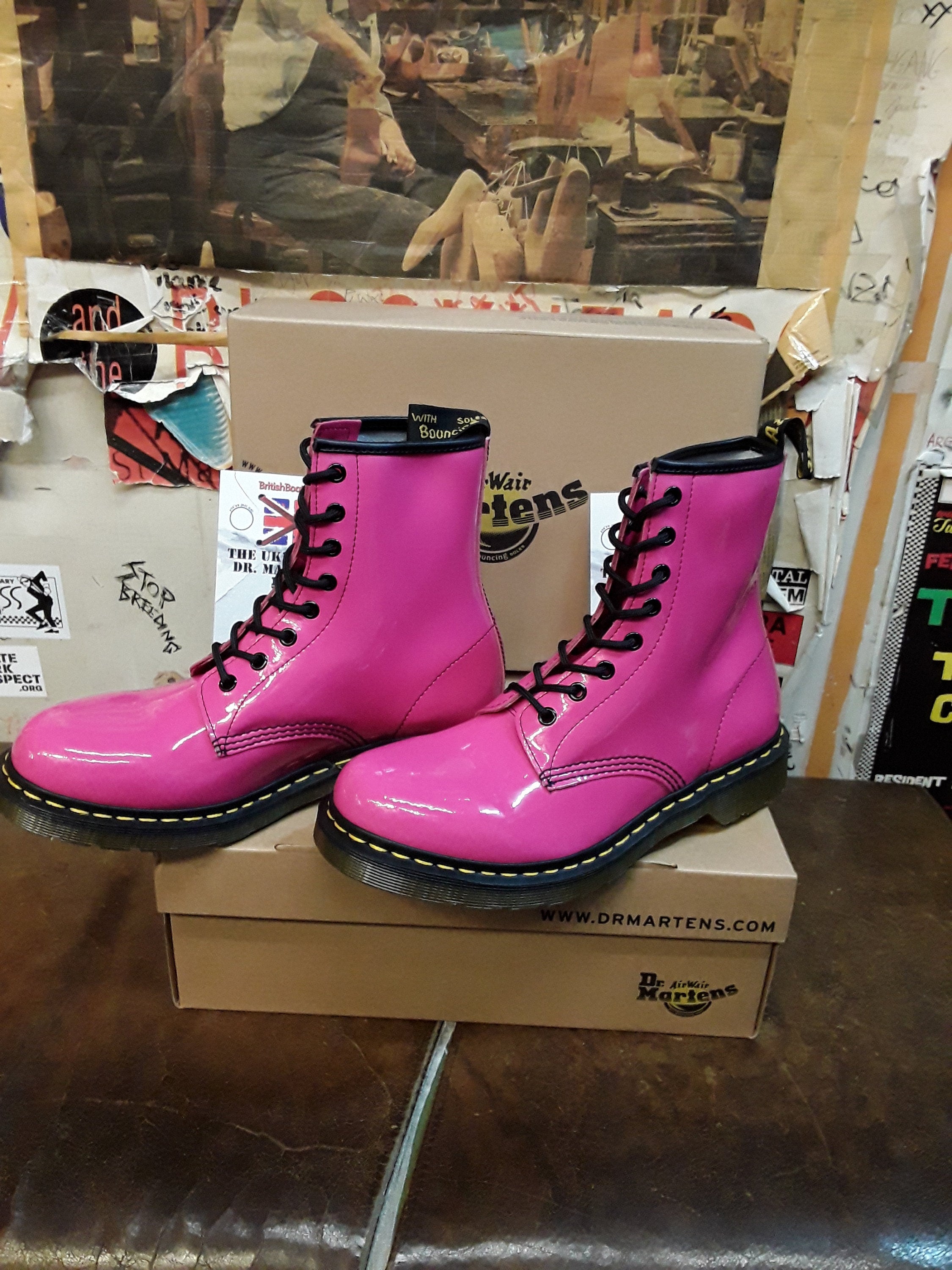 Dr Martens 1460 Hot Pink Patent Size 8