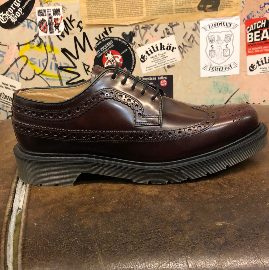 LOAKE - ROYAL BURGUNDY BROGUE WITH HEAT WELTED SOLE