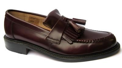 Loake - Oxblood "brighton" Leather Loafer With Leather Sole